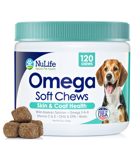 Salmon Oil Omega 3 Soft Chews, 60 cnt – NuLife Natural Pet Health